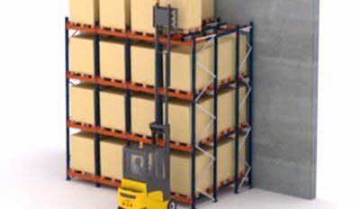 Push-back pallet racking animation | Mecalux.co.za